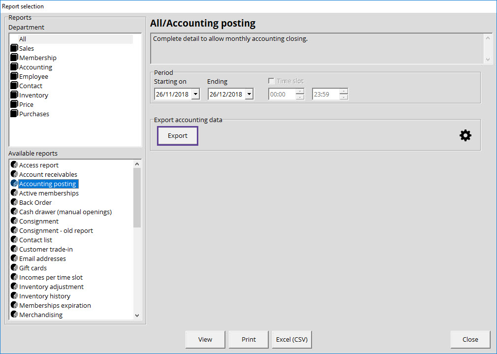 How to export Your Alice Accounting Information into Acomba