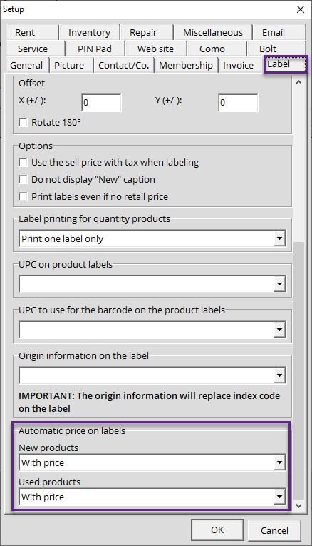 Managing Label Printing